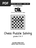 UIL Chess Puzzle Solving-Sample Questions | PDF