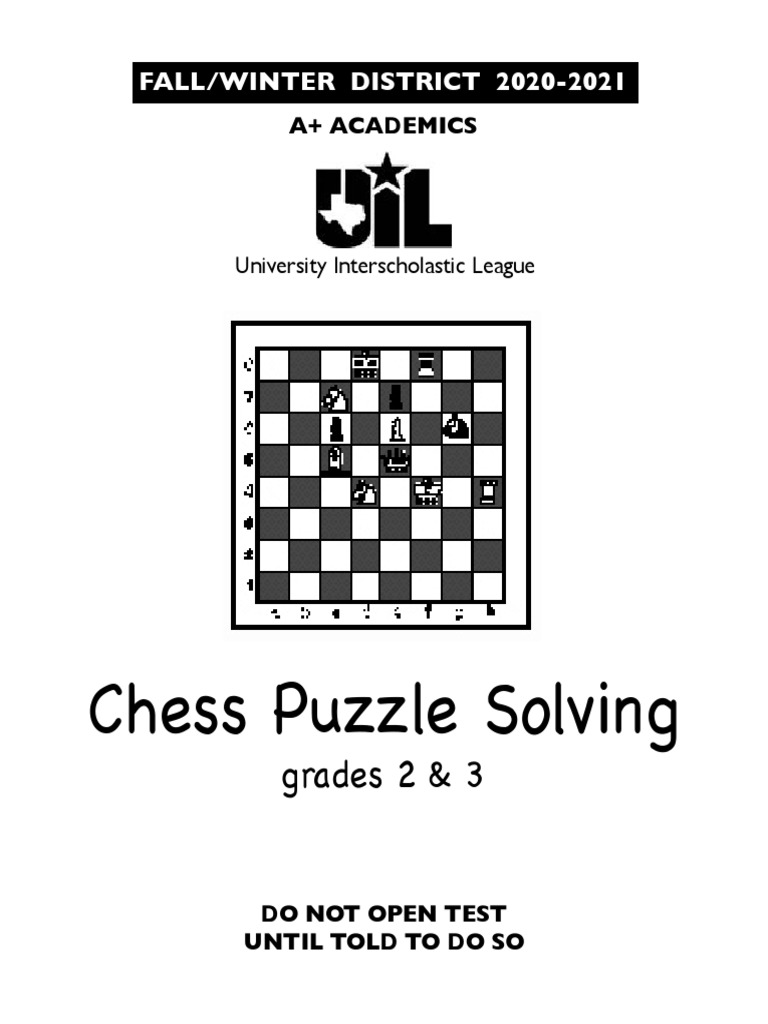 Chess Moves and Strategies: An Analysis of a UIL Chess Puzzle Solving ...