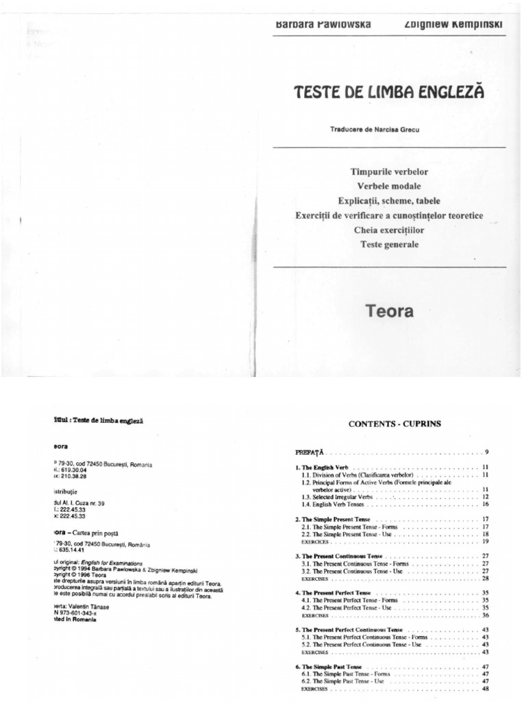 Teste de Limba Engleza | PDF