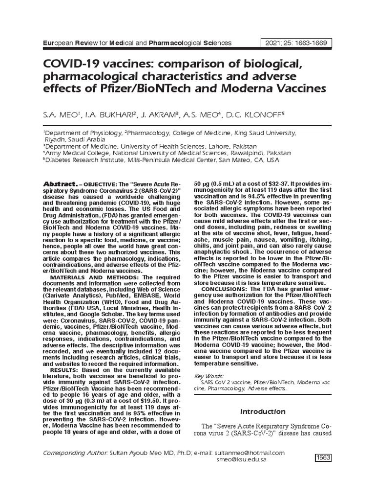 Moderna Vs Pfizer | PDF | Biotechnology | Vaccination