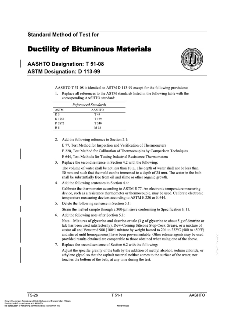 Aashto T 51-2008 | PDF