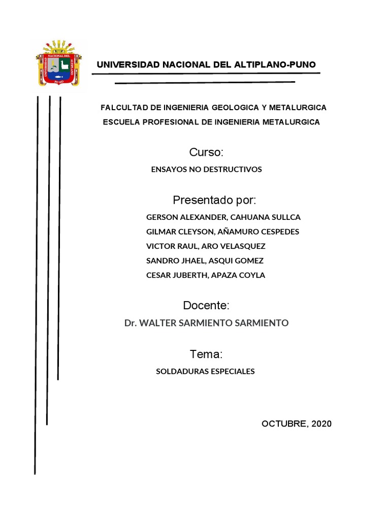 Informe de Defectos de Soldadura | PDF | Construcción | Soldadura