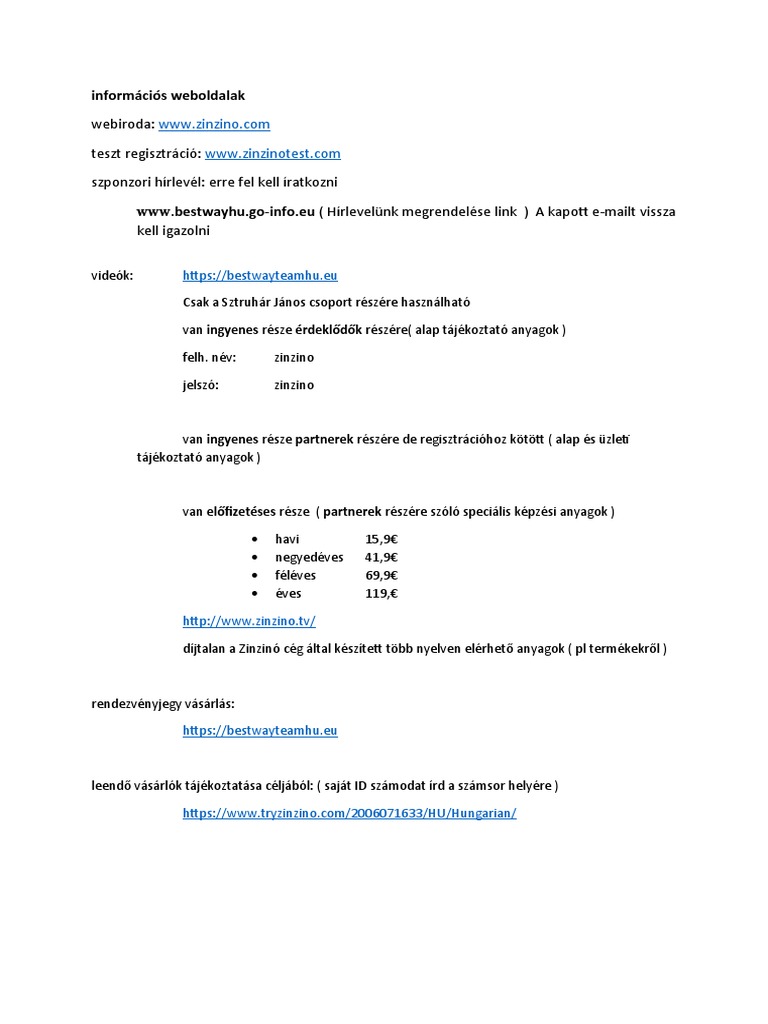 informÃciÃ S Csatornãk Weboldalak | PDF