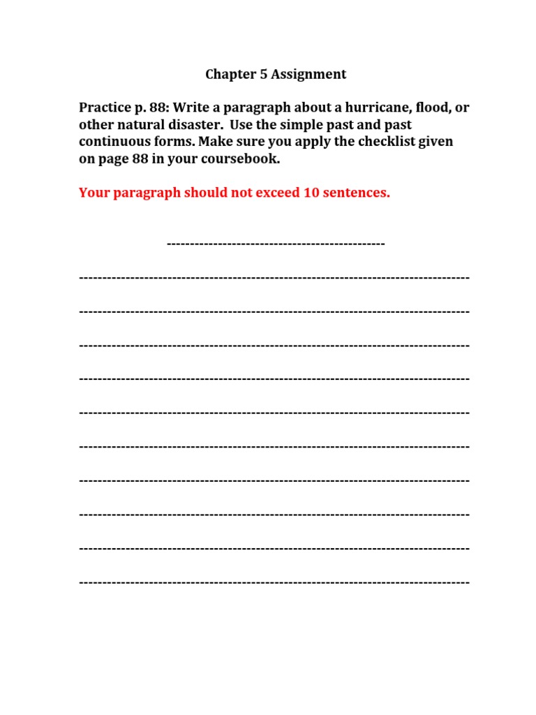 Chapter 5 Assignment | PDF