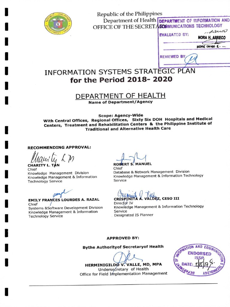 Issp 2018 2020 | PDF | Electronic Health Record | Health Informatics