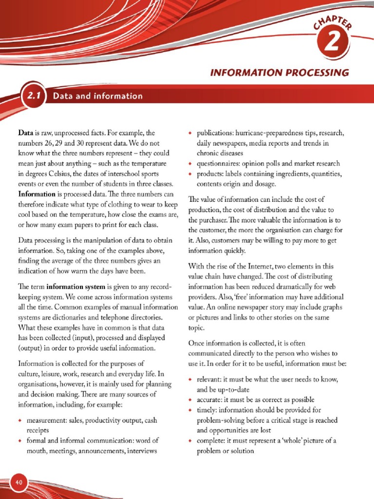 CSEC Information Technology Textbook Chapter 2 | PDF