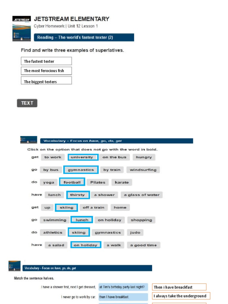 Helbing - Unit12, Lesson1,2,3 | PDF