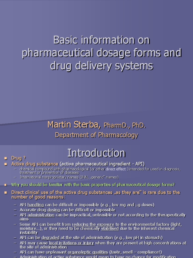 Pharmaceutical Dosage Forms Overview | PDF | Tablet (Pharmacy ...