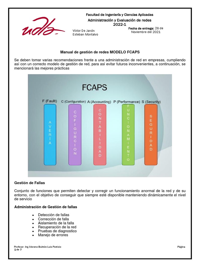 Manual de Gestión de Redes FCAPS | PDF | Seguridad | La seguridad informática