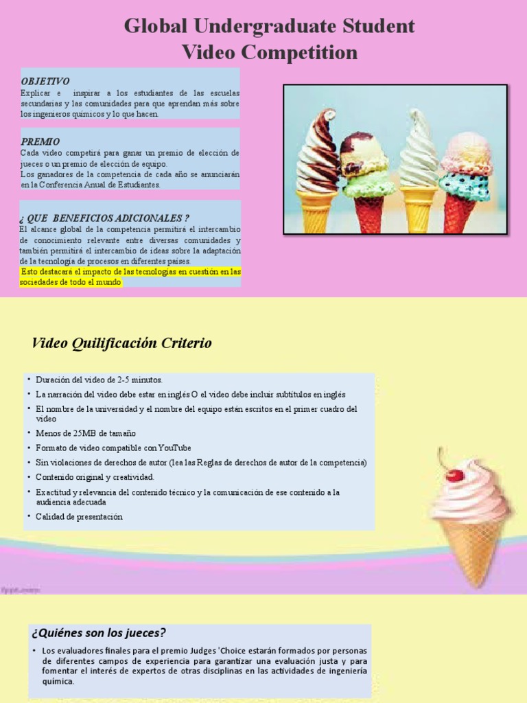 Concurso Del Helado Ice Cream | PDF | Tecnología