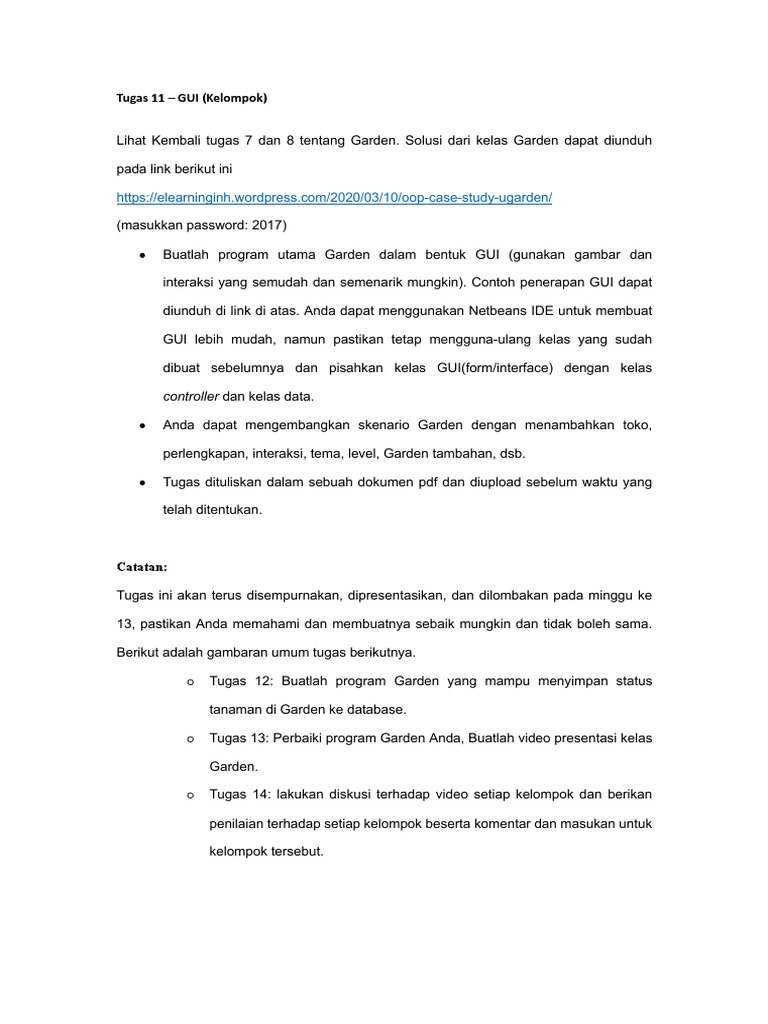 Tugas 11 OOP Java GUI | PDF | Karier & Perkembangan | Seni