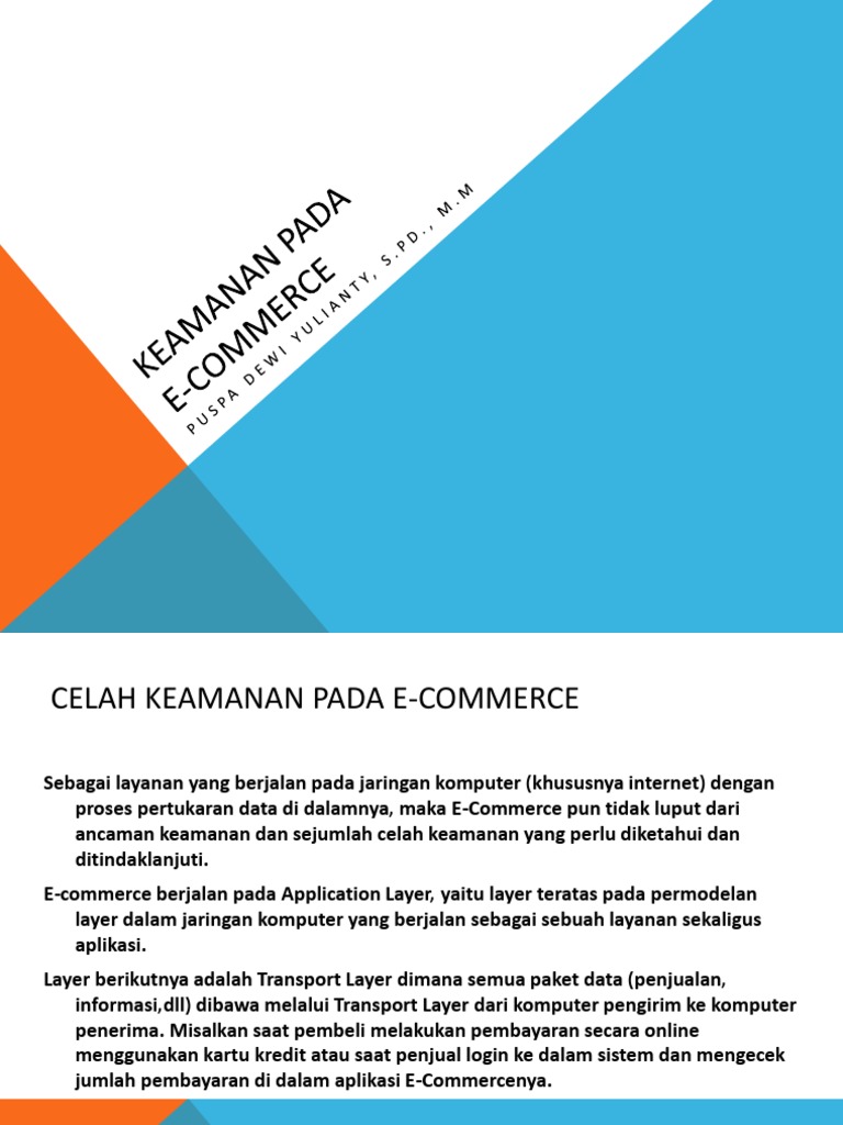 Keamanan Pada E-Commerce | PDF