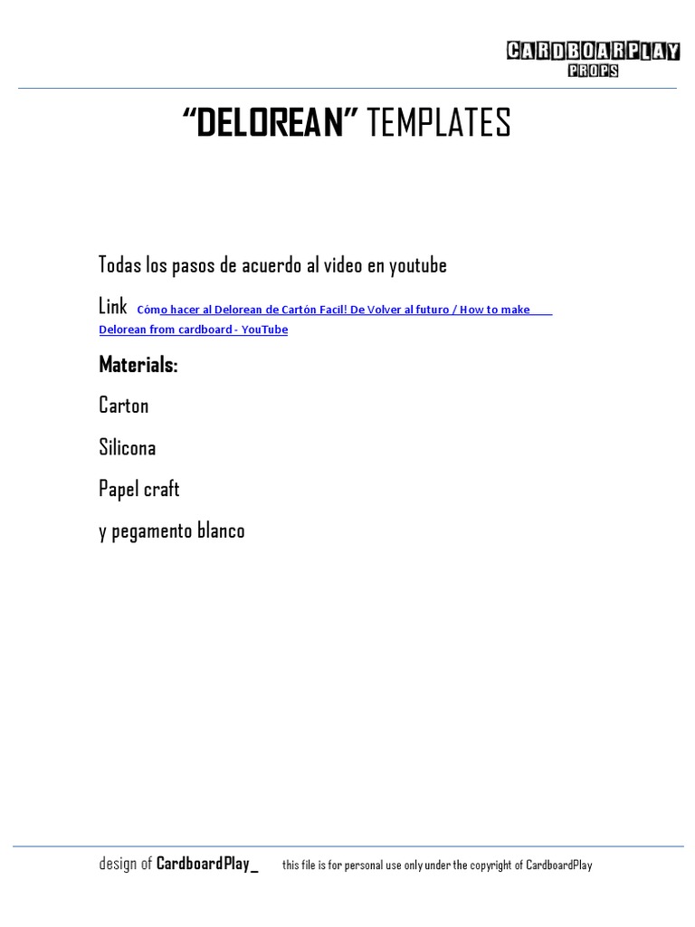 Delorean Plantillas | PDF