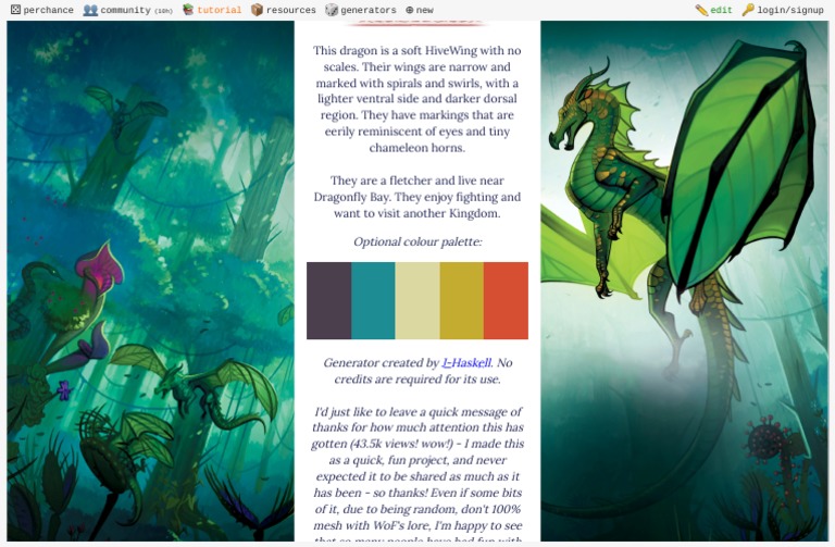 Wings of Fire Character Generator | PDF