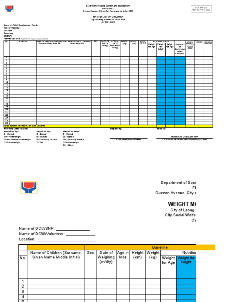 SF Form | PDF | Human Weight | Public Health