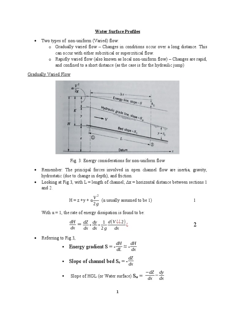 Water Surface Profiles | PDF | Asymptote | Slope