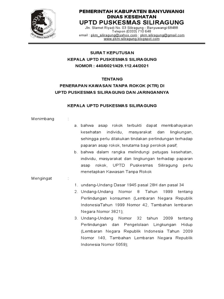 SK KTR Puskesmas | PDF