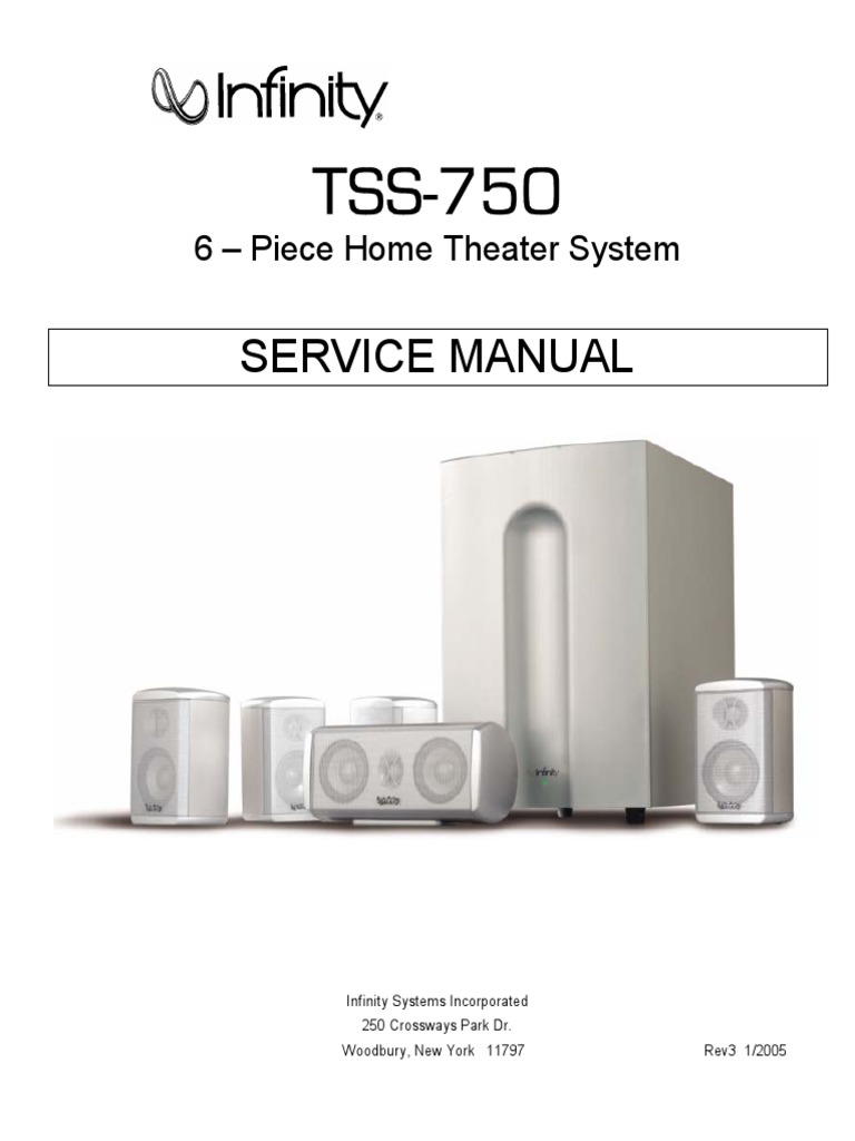 Service Manual: 6 - Piece Home Theater System | PDF | Loudspeaker ...