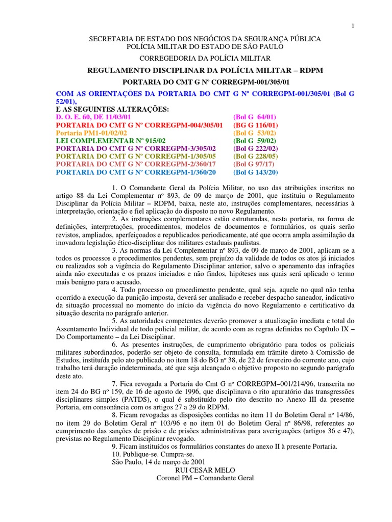 RDPM atualizadoAGO20 | PDF | Estado | Administração pública