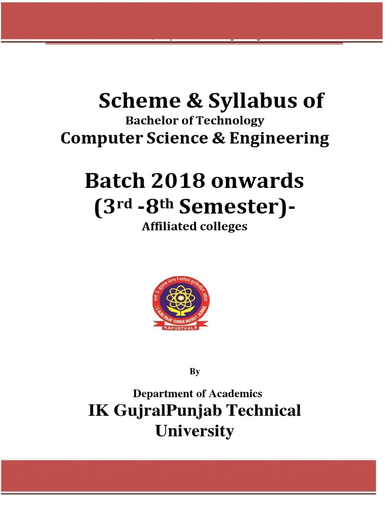 SchemeSyllabus B.techCSE2018 Complete | PDF | Class (Computer Programming) | Programming