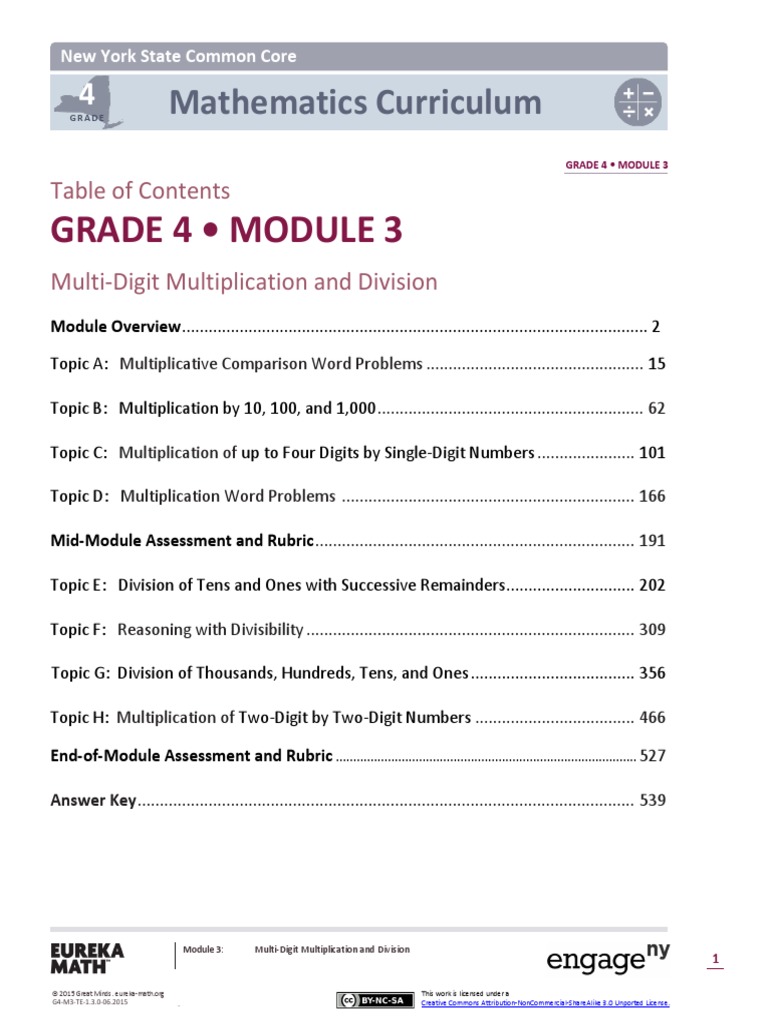 Math g4 m3 Full Module | PDF | Division (Mathematics) | Area