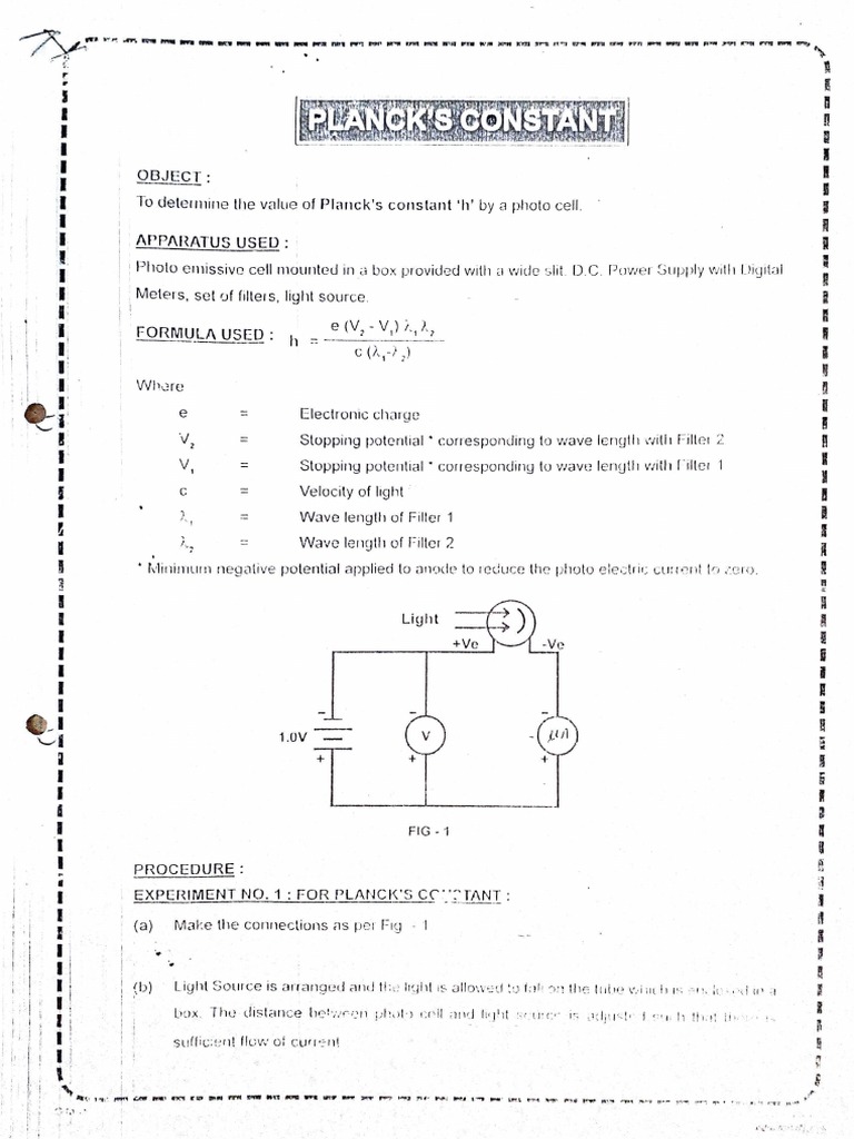 Planck 'S Constant | Download Free PDF | Optical Filter | Force