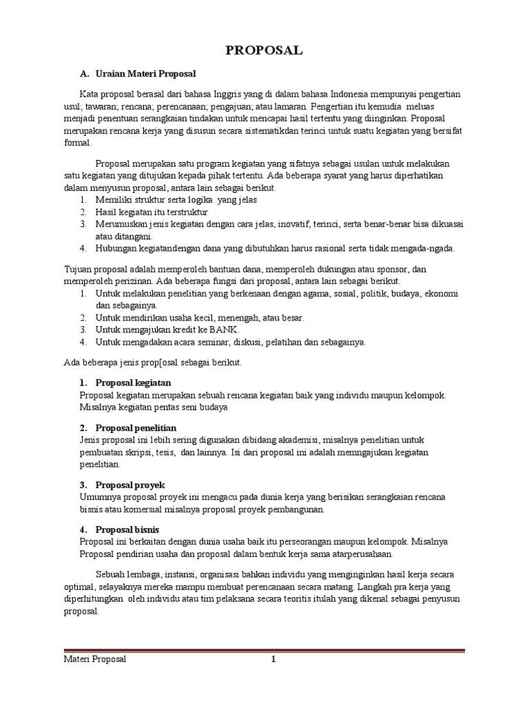 Materi Proposal | PDF