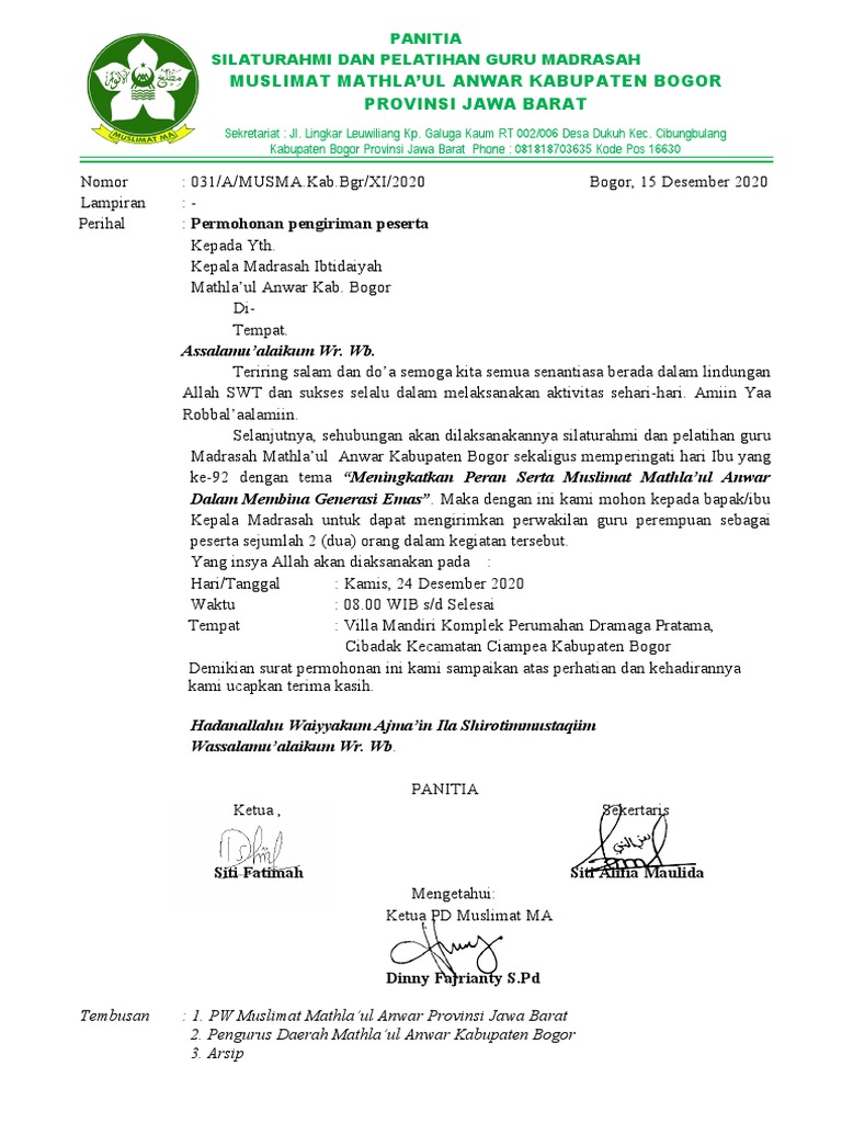 Surat Undangan Musma (1) - 1 | PDF