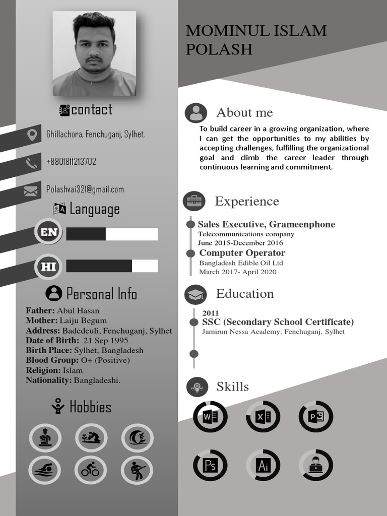 Mominul Islam Polash: Personal Info | PDF