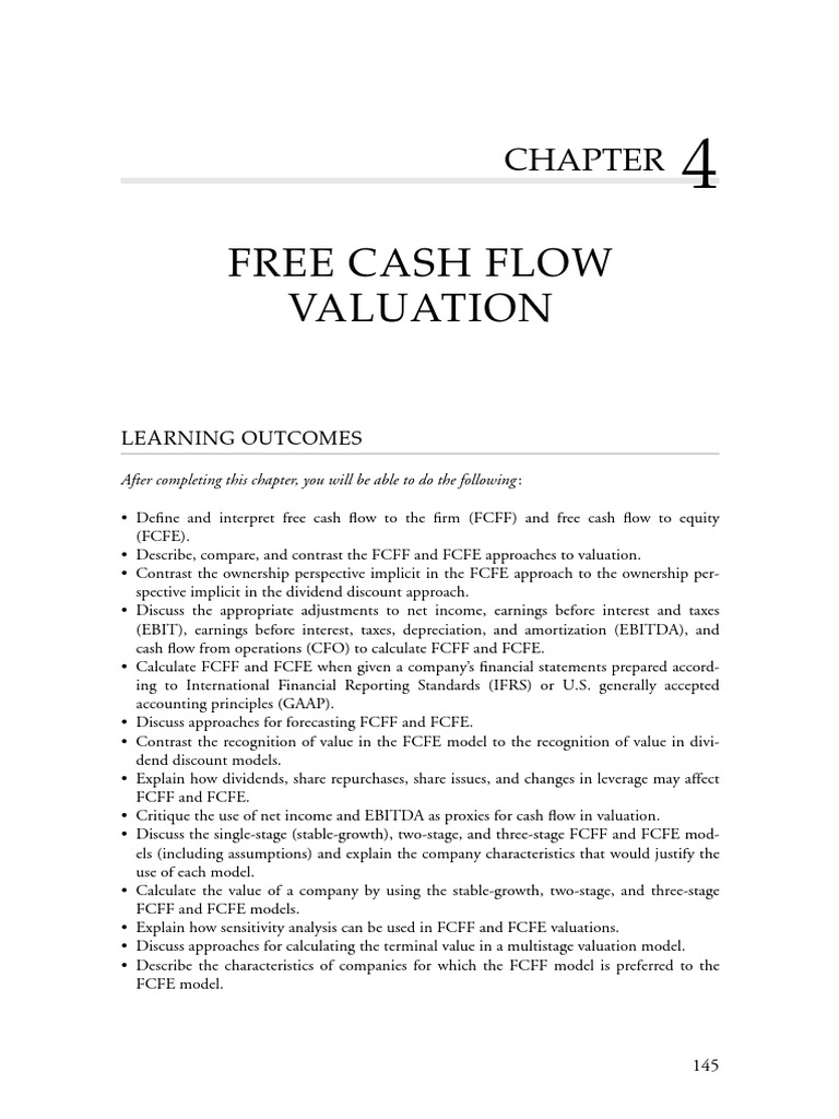 L2 CFA Notes 1 | PDF | Free Cash Flow | Valuation (Finance)