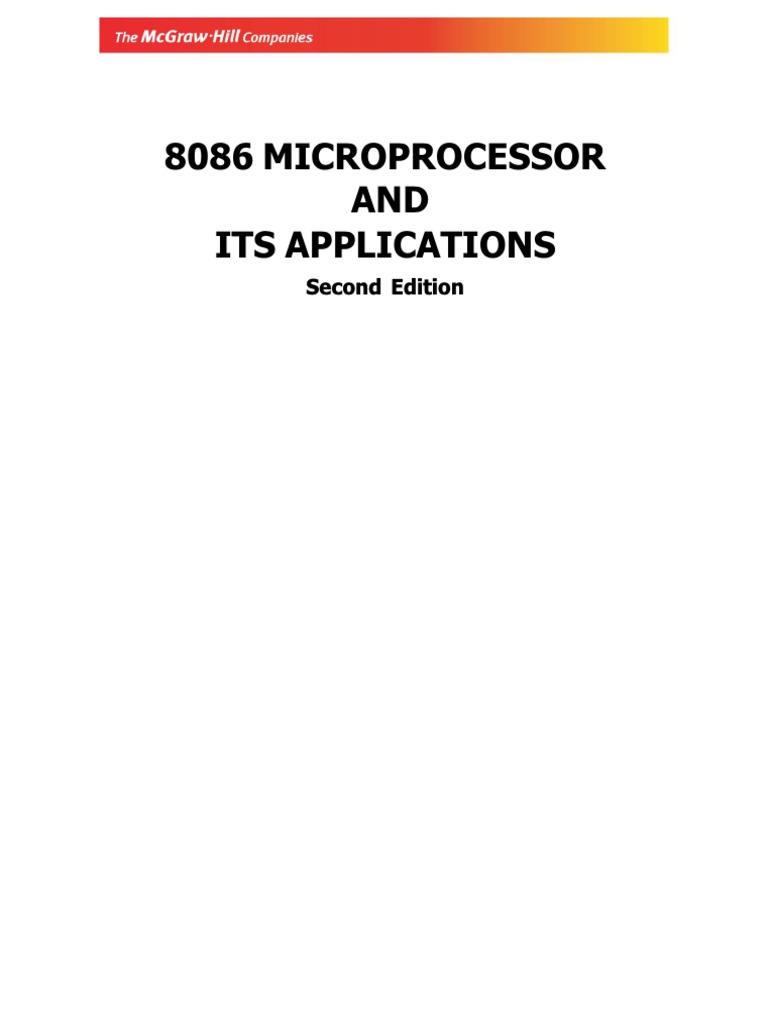 A. Nagoor Kani - 8086 Microprocessors and Its Applications-Mc Graw Hill India (2013) | PDF ...