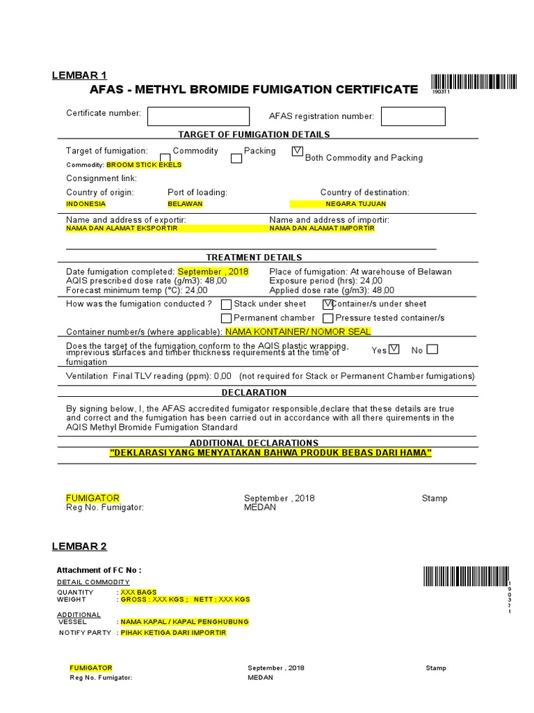 Draft Fumigation | PDF