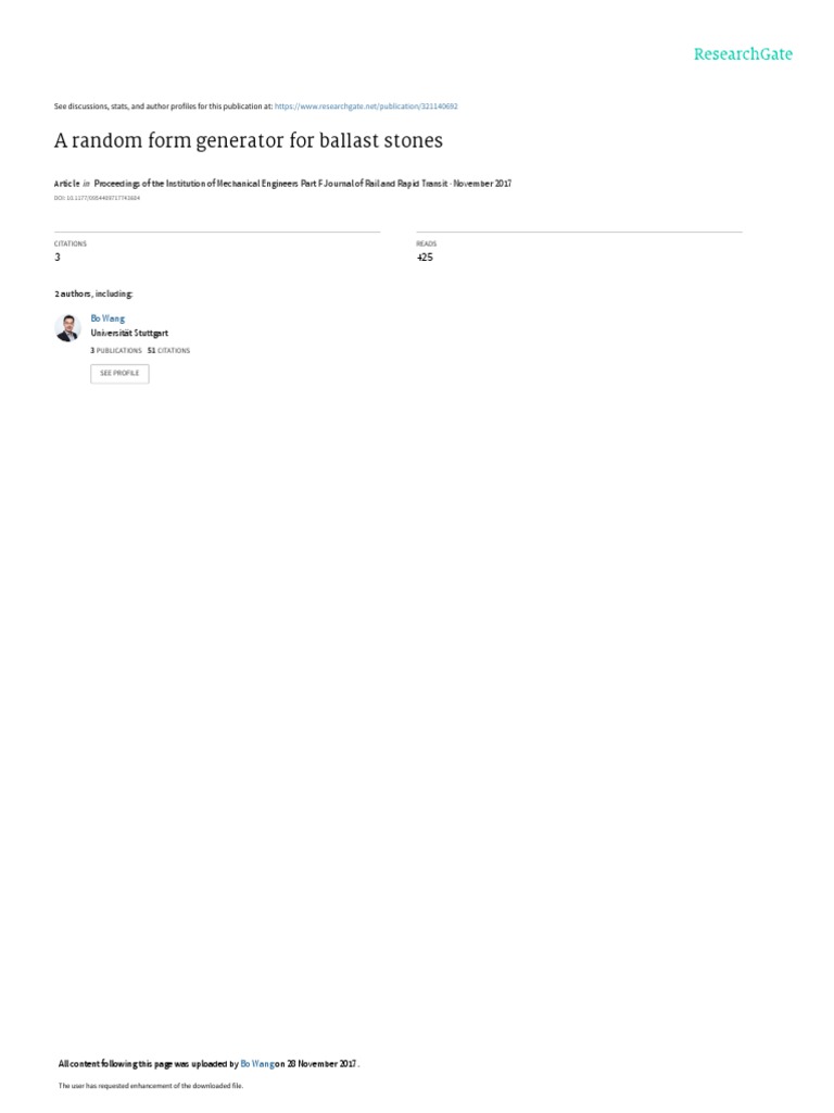 A Random Form Generator For Ballast Stones | PDF | Geometry | Mathematics