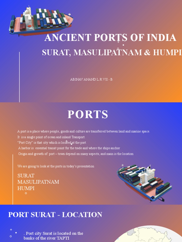 Ancient Ports: Surat & Masulipatnam | PDF | Port | East India Company