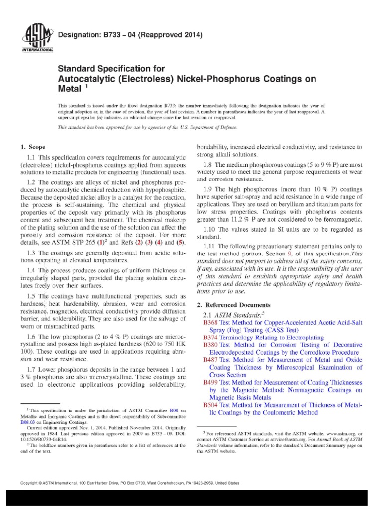 Astm B733 | PDF