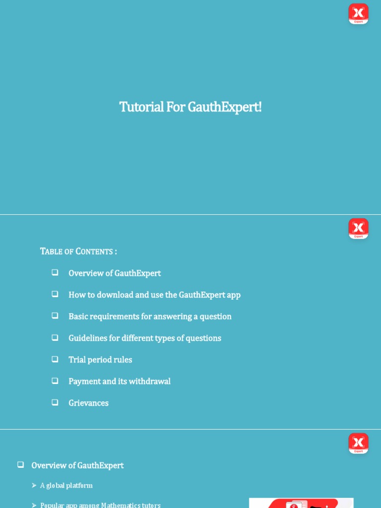 Tutorial-Gauth Expert | PDF | Mobile App | Google Play