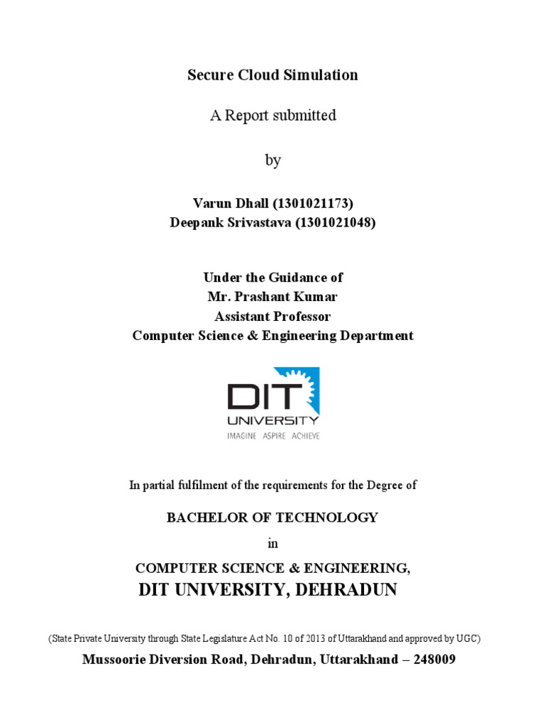 Btech Project Report Intro | PDF | Cloud Computing | Public Key Cryptography
