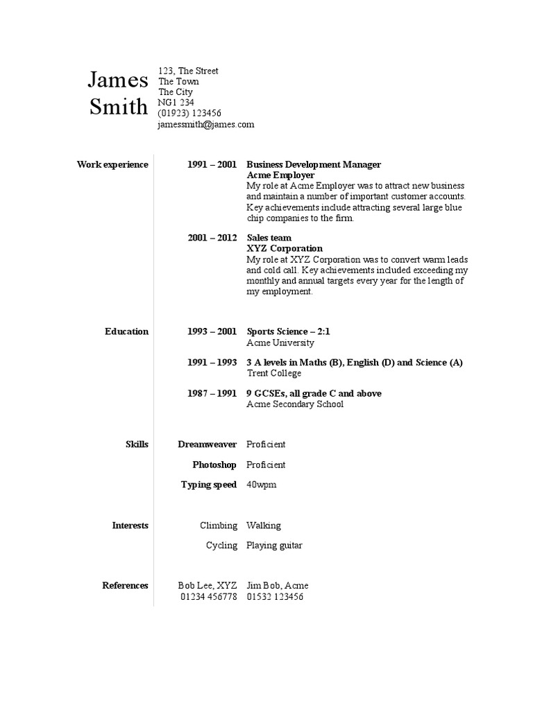 Divided-Word-CV-template 2022 | PDF