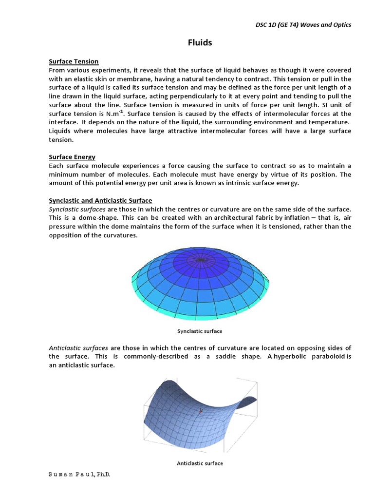 Fluids Surface Tension | Descargar gratis PDF | Surface Tension | Liquids Fluids Surface Tension | Descargar gratis PDF | Surface Tension | Liquids