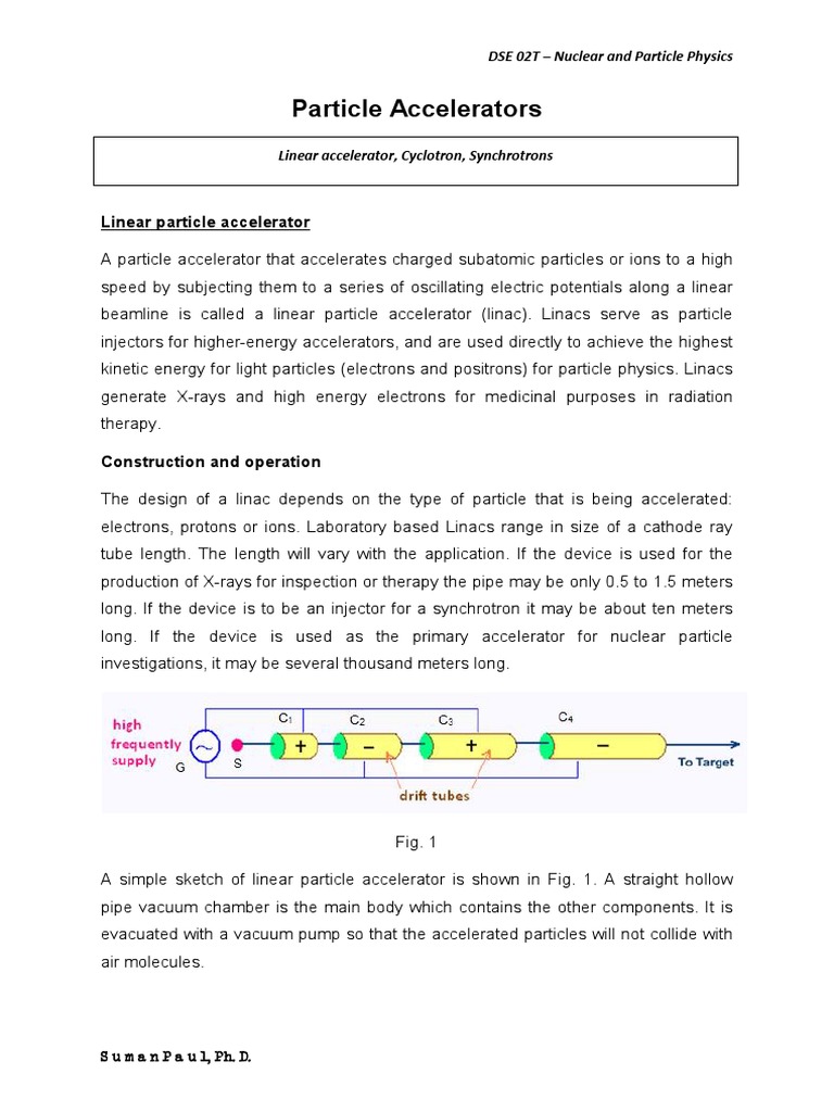 Particle Accelerators | PDF | Particle Accelerator | Electricity