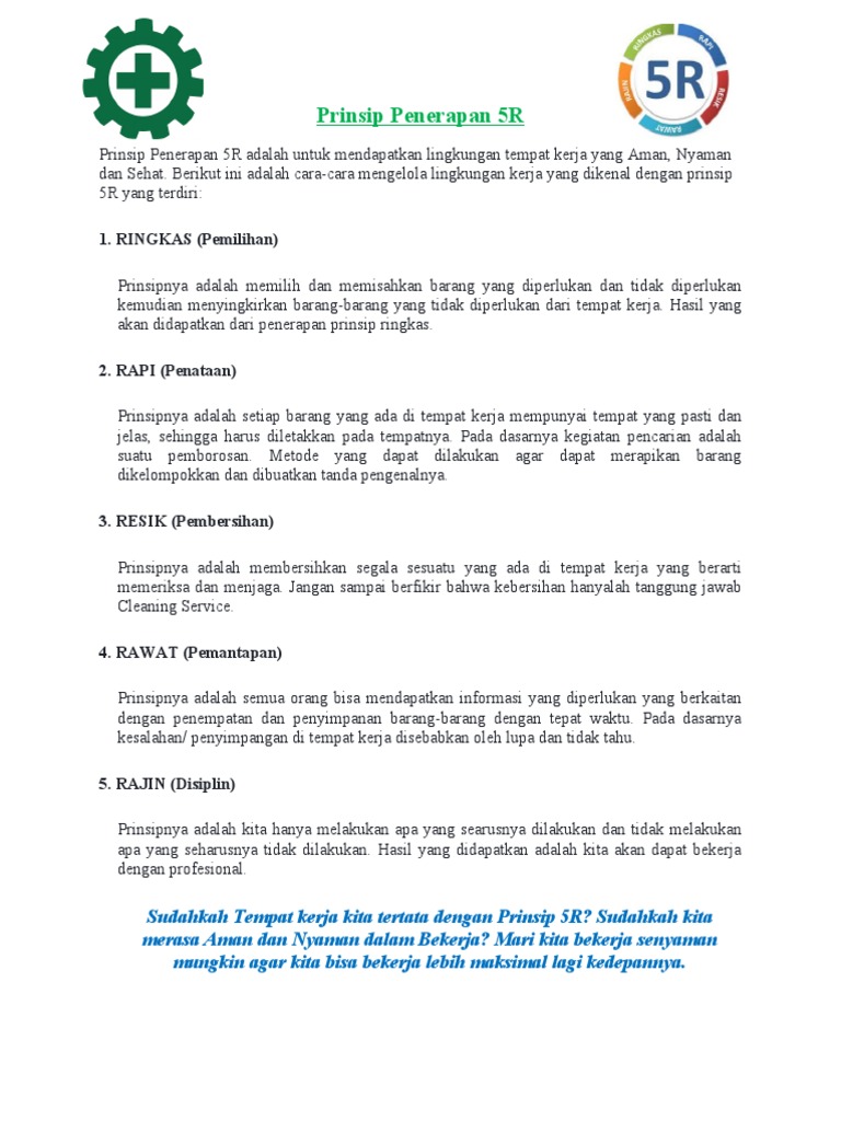 PRINCIPLES OF THE 5R APPROACH | PDF