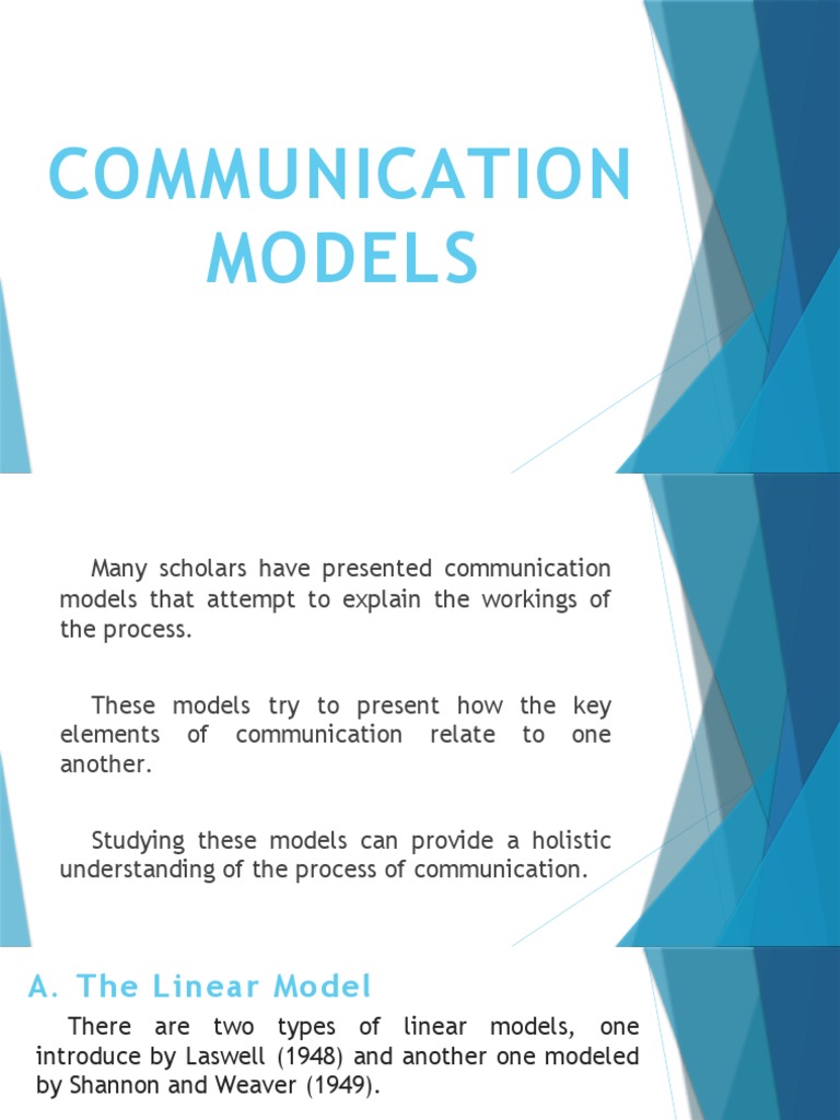 2 Communication Models | PDF | Communication | Linguistics