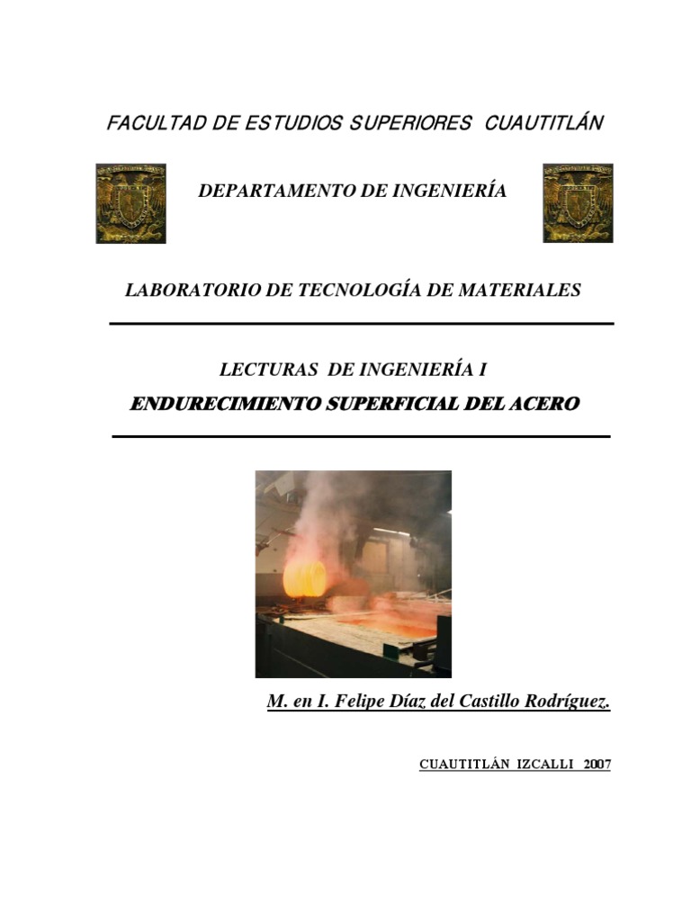 Endurecimiento Superficial Del Acero | PDF | Tratamiento a base de ...