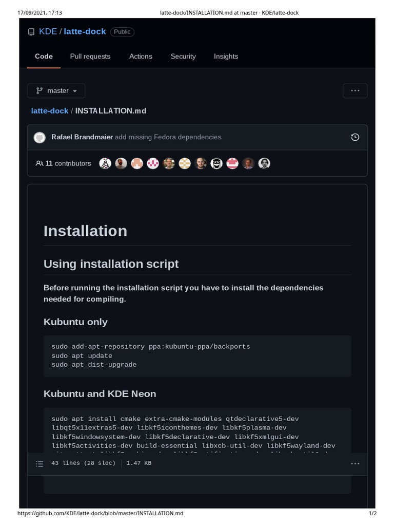 Latte-Dock - INSTALLATION - MD at Master KDE - Latte-Dock | PDF | Linux Distribution | Software ...