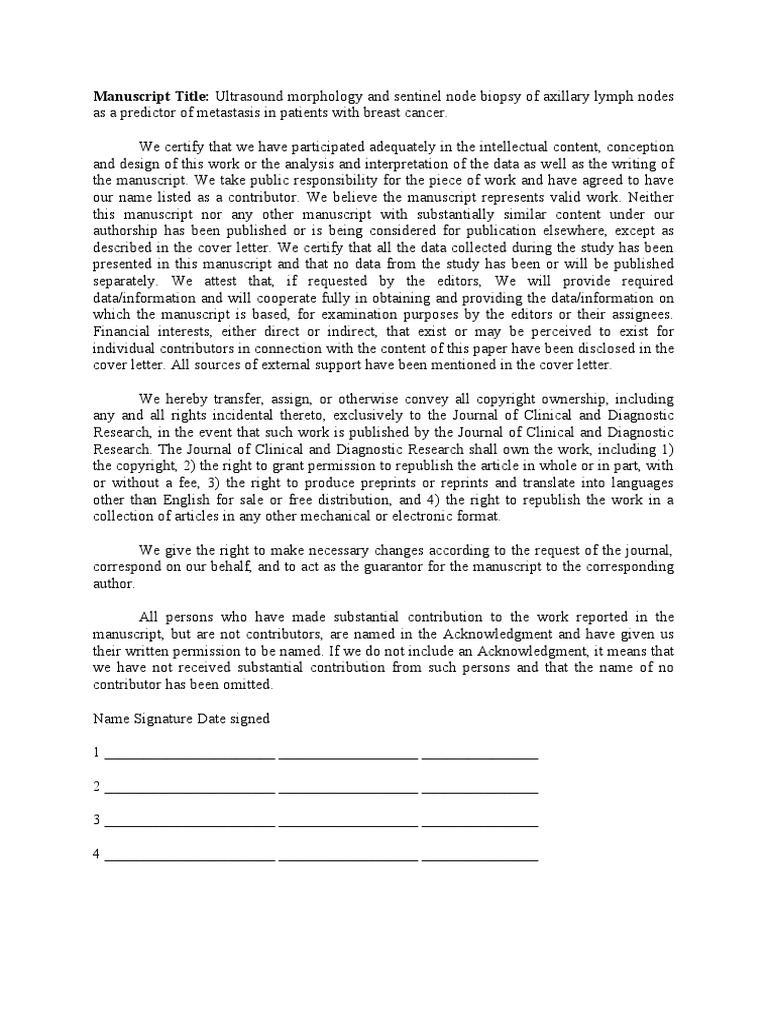 Contributors' Form | PDF | Copyright