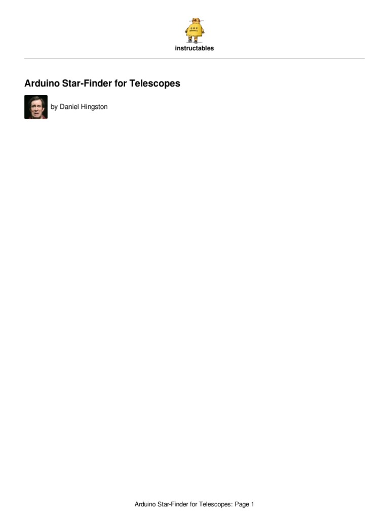 Arduino Star Finder For Telescopes | PDF | Astronomy