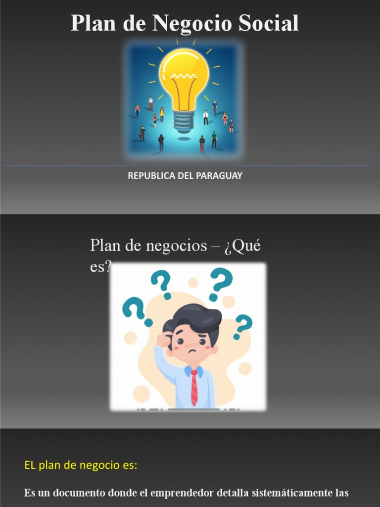 Plan de Negocio Social | PDF | Plan de negocios | Iniciativa empresarial