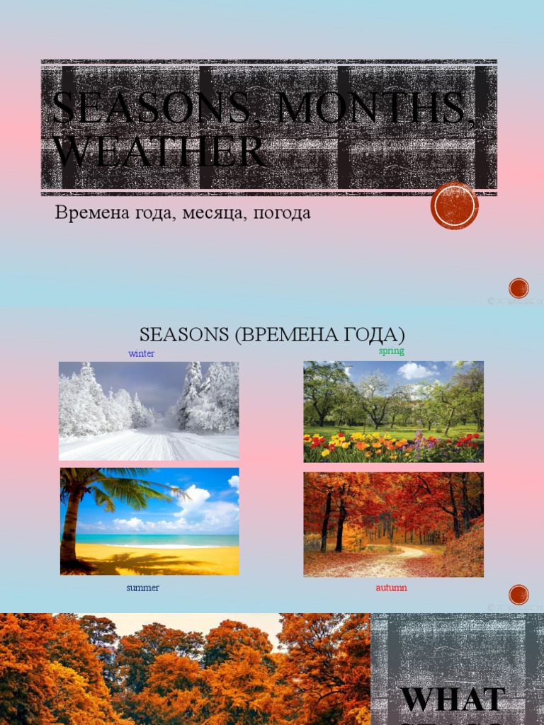 Seasons, Months, Weather | PDF