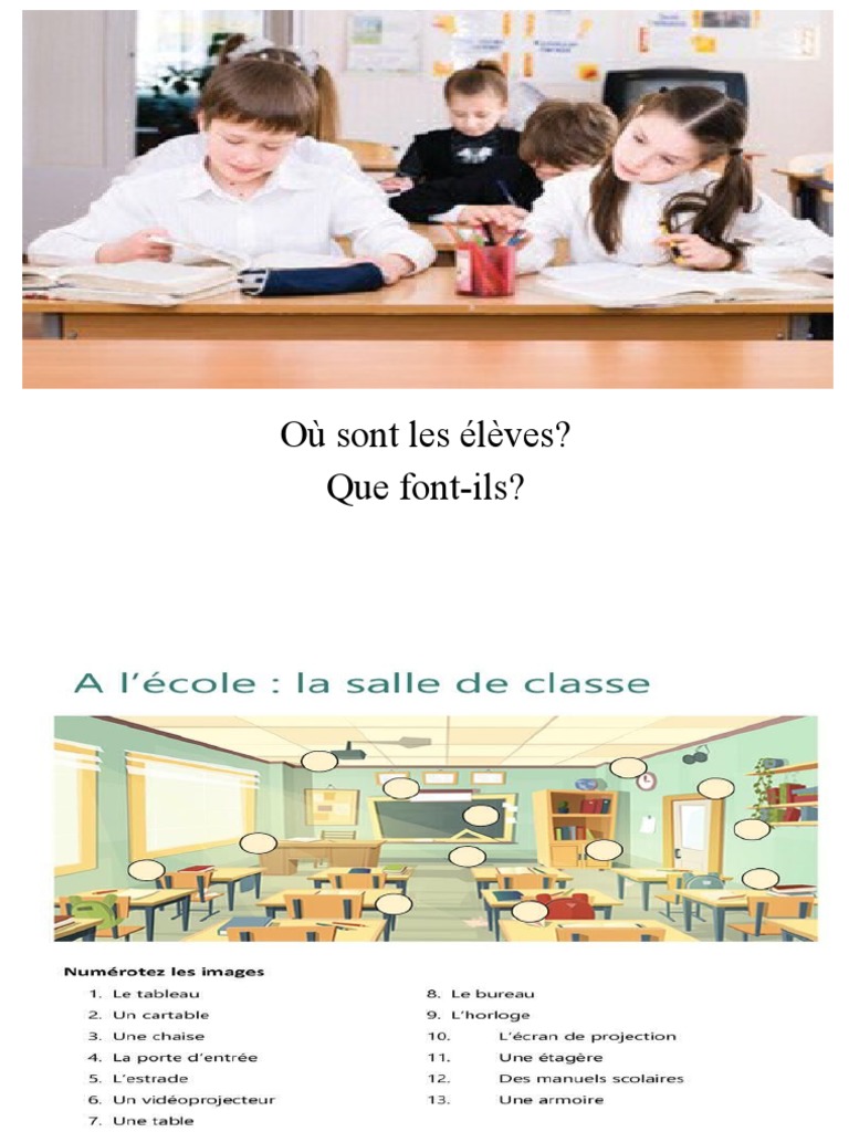 Une journée à l'école en classe | PDF | Linguistique