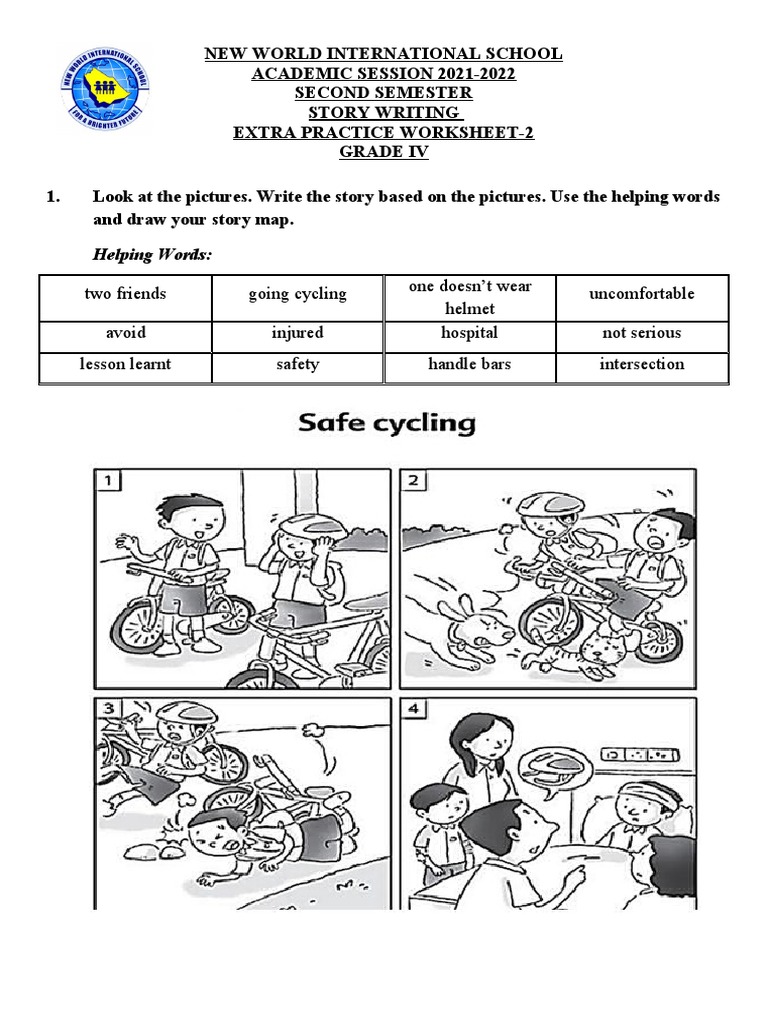 Grade IV Picture Story Writing Worksheet | PDF